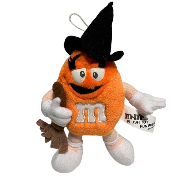 M&M'S | Toys | Vintage 997 Mms Fun Friend Orange Witch Halloween Plush ...